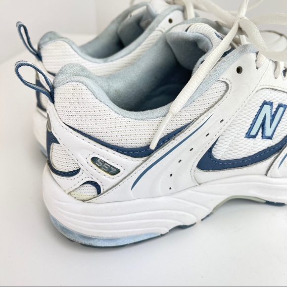 New Balance | Shoes | New Balance 557 White Leather Walking Pink Ribbon ...
